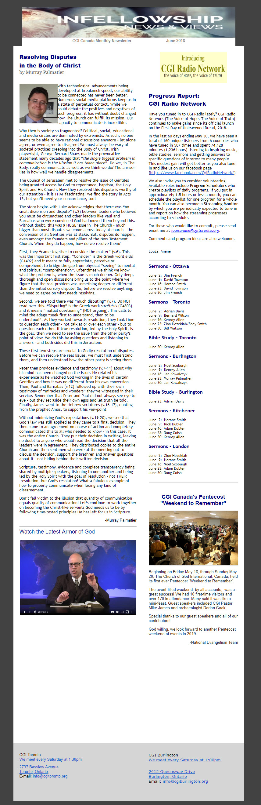 Magazines | Church of God International, Canada